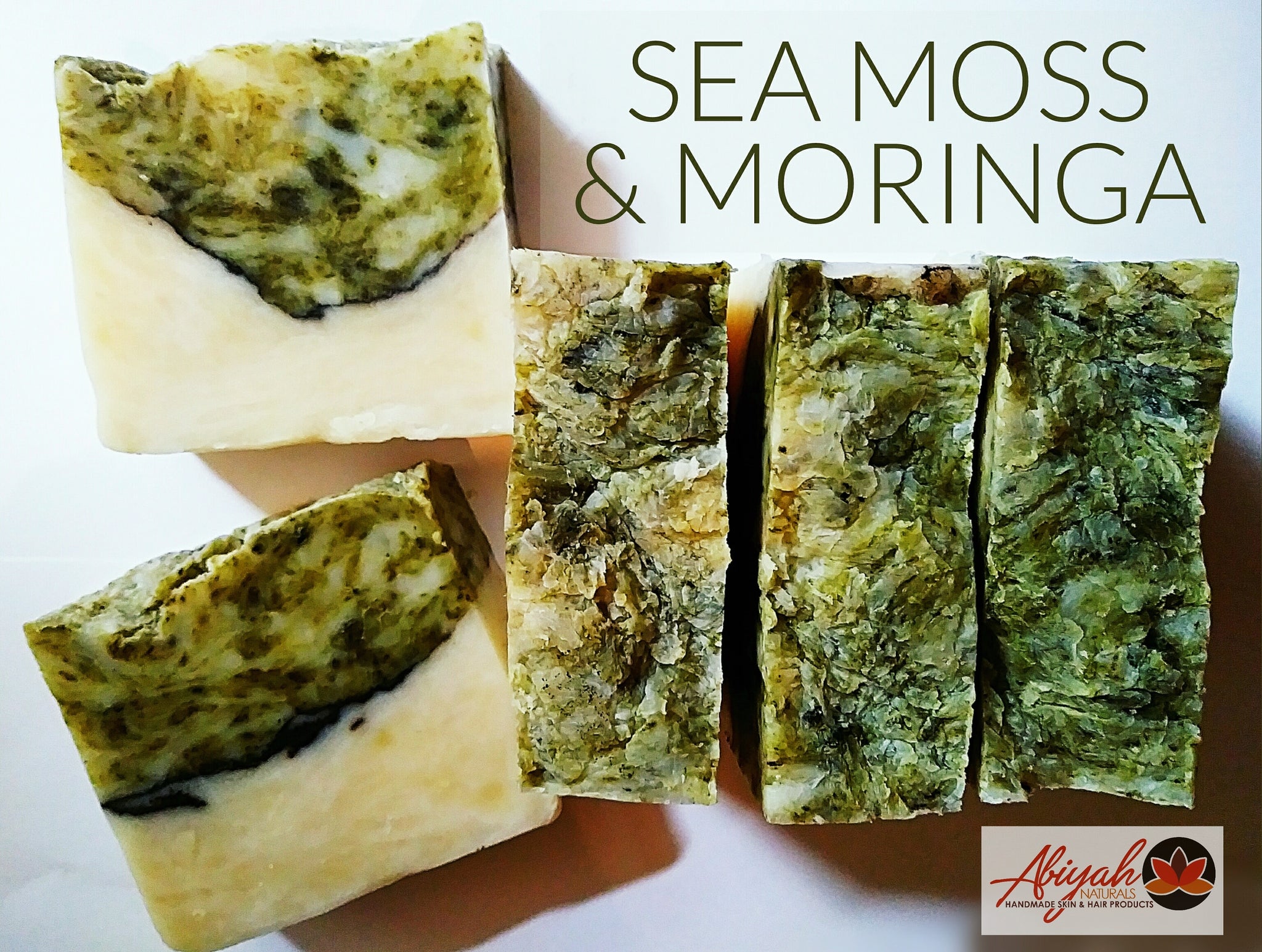 Sea Moss & Moringa Bar – Abiyah Naturals Handmade